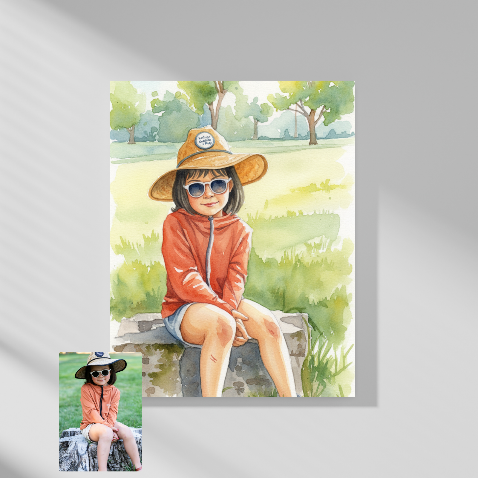 Artzuzu Custom Portrait For Kids - The Watercolor Portrait